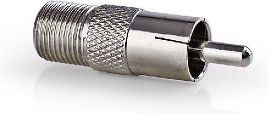Mono Tulp (v) - F-connector (m) - Adapter - Zilver | bol.com