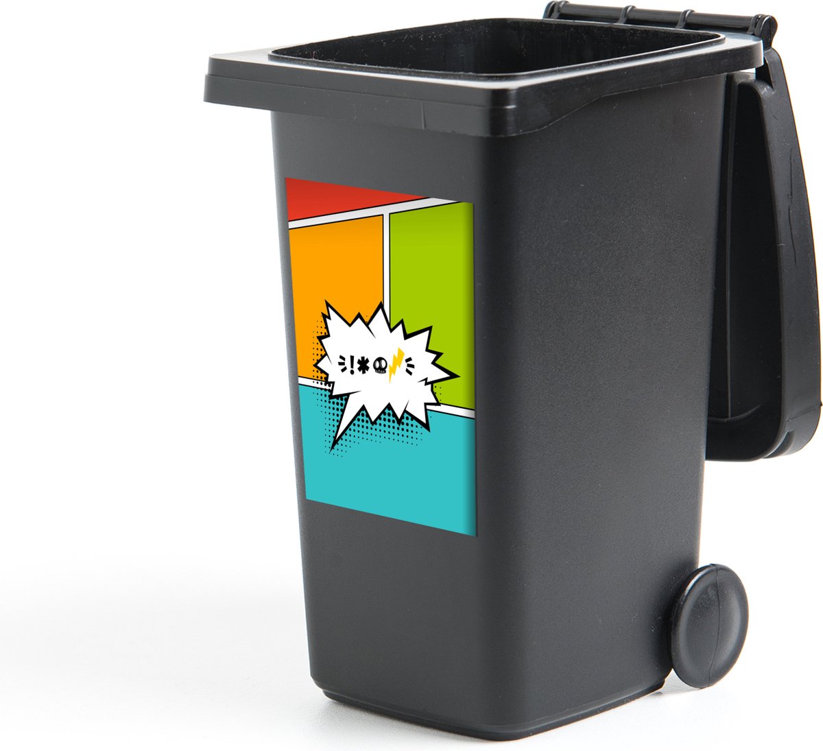 Container sticker Cartoon tekening met et een tekstwolkje met allemaal ...