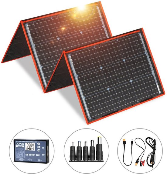 Panneau Solaire Pliable Dokio 18V - Avec Connexion 12V - Panneau Solaire Portable -... | bol.com