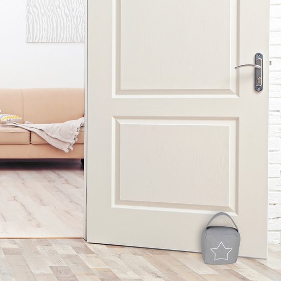 Relaxdays 1x deurstopper zak - deurstop met ster - handgreep - binnen ...