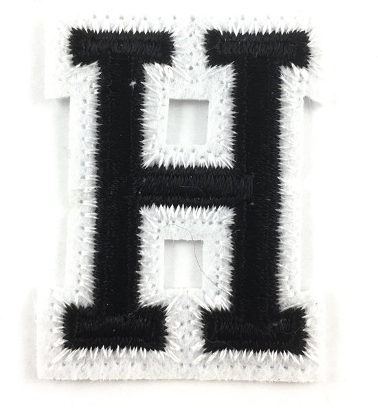Alfabet Strijk Embleem Letter Patch Zwart Wit B 3.5 X L 4.5 cm / Letter ...