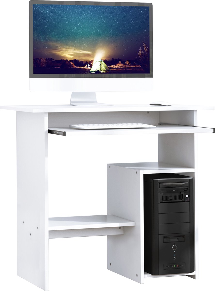 HOMCOM Computertafel bureau kantoortafel speeltafel PC-tafel 836-092 ...