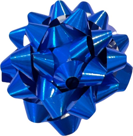 Cadeau Strik Doorsnee 7 cm met plakker 24 stuks - Blauw | bol.
