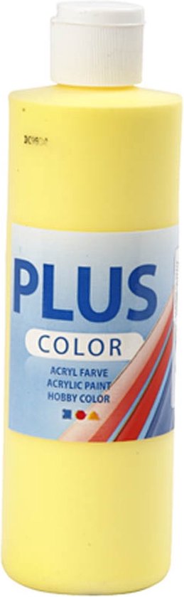 Plus Color Acrylverf - Verf - 250 ml - Primary Yellow | bol
