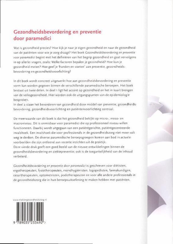 Gezondheidsbevordering En Preventie Door Paramedici 9789035233492
