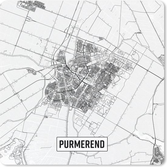 Muismat - Stadskaart Purmerend - 20x20 - Plattegrond | bol