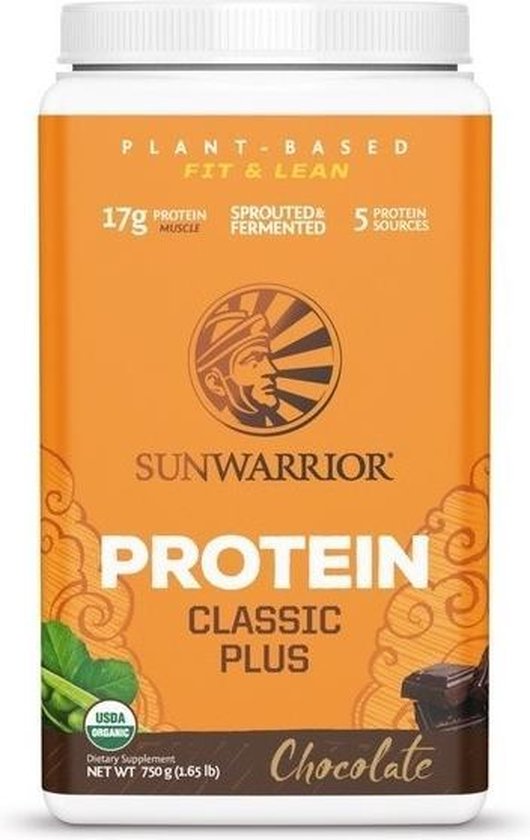Sunwarrior - classic plus - Chocolade Proteine Poeder – 750 gram | bol