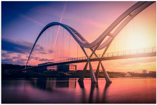 Poster – Infinity Bridge, Verenigd Koninkrijk - 150x100cm Foto op ...