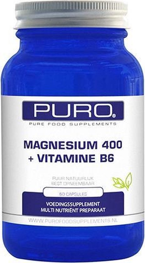 Puro Magnesium 400 + Vitamine B6 Capsules Ontspannen | bol