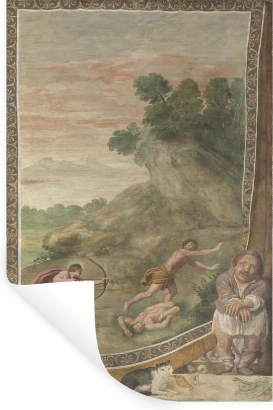 Muurstickers - Apollo doodt de Cyclops - schilderij van Domenichino ...