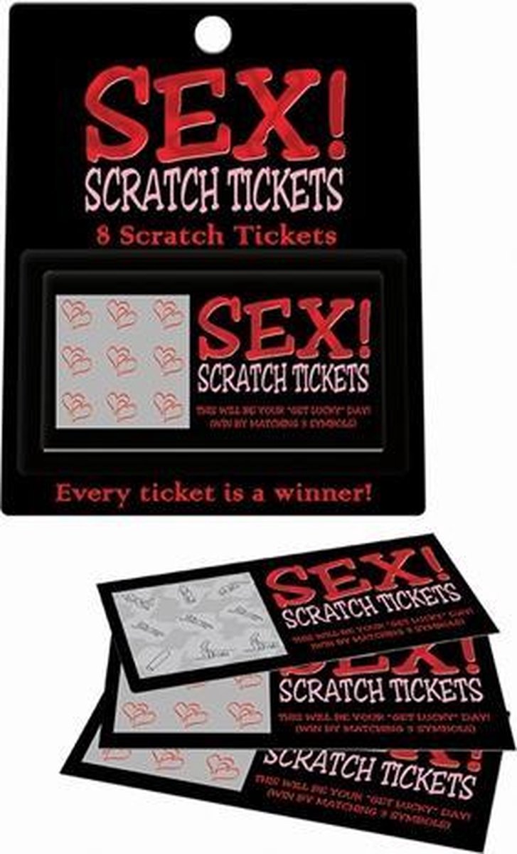 Sex Scratch Tickets Kraskaarten Spel Zwart Cadeautips
