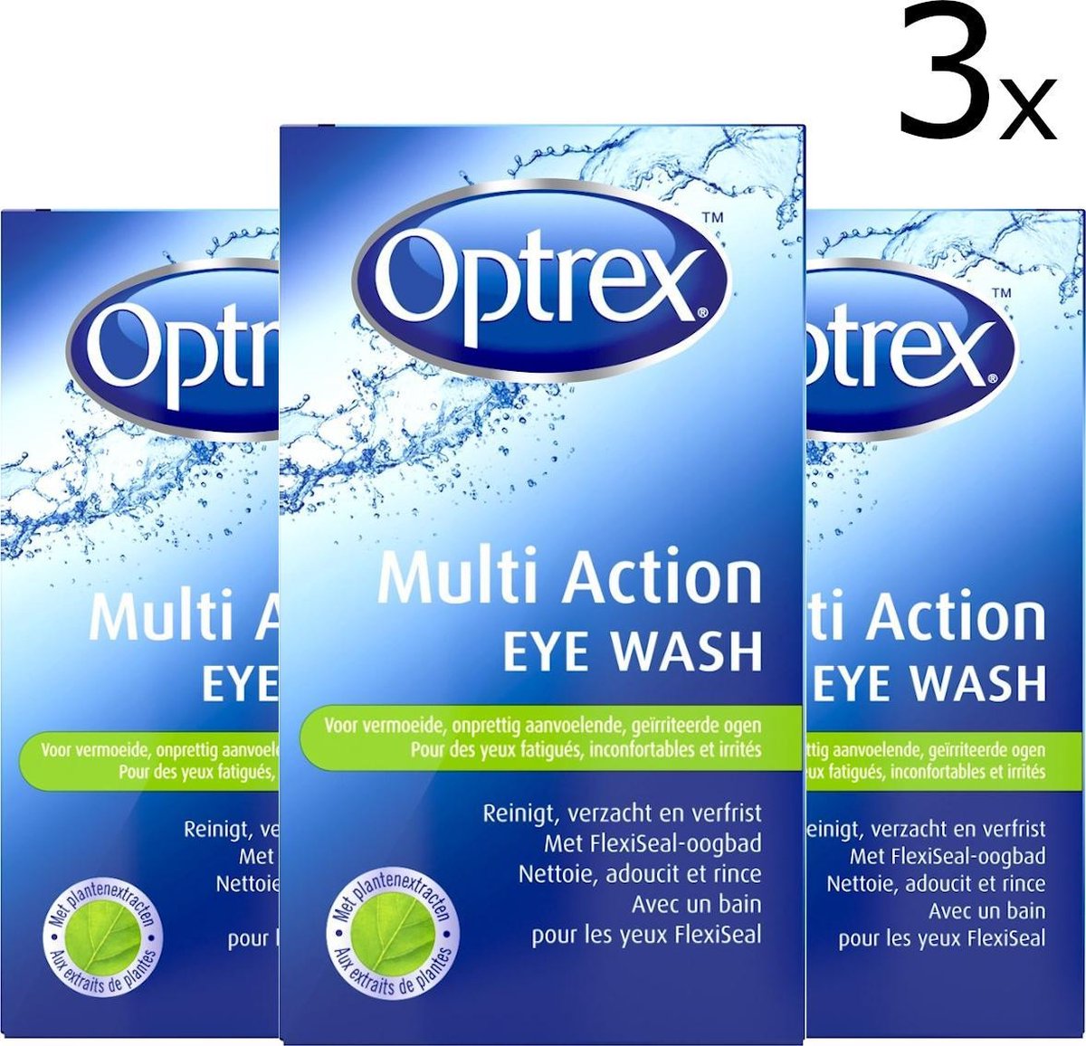 Optrex Oogdouche Multi Action Eye Wash – 100ml x3 | bol