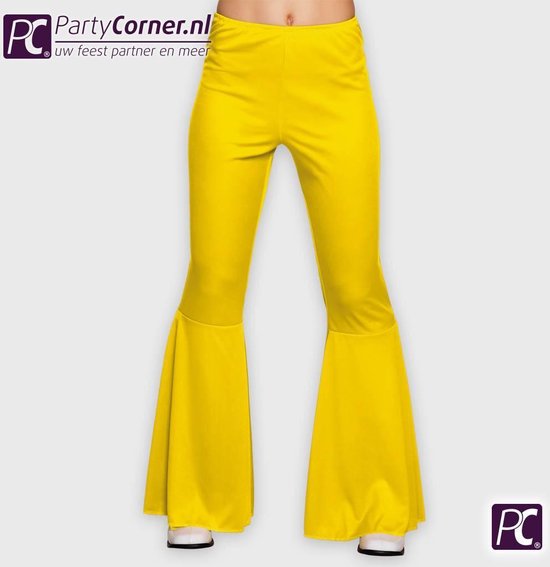 "Gele disco broek dames - Verkleedkleding - One size" | bol.com