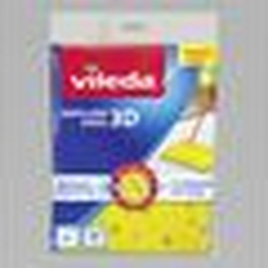 Vileda dweil 3D structuur, geel, pak met 2 stuks | bol