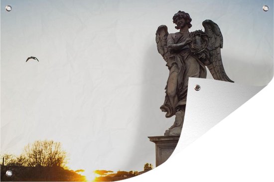 Tuinposter Romeinse rijk - Standbeeld - Engel - 120x80 cm - Tuin | bol.com