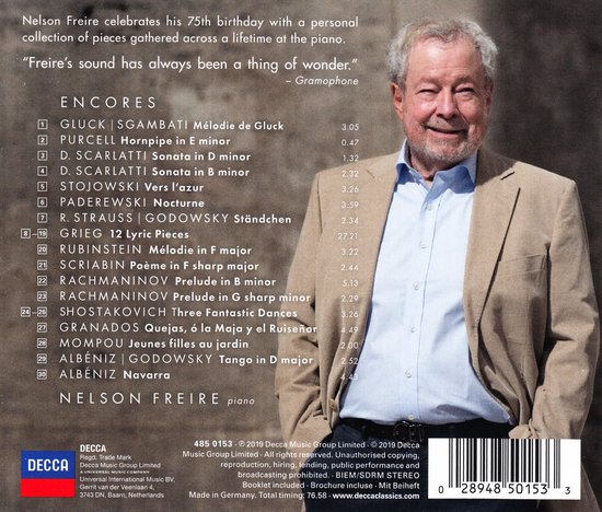 Nelson Freire - Encores (CD), Nelson Freire | CD (album) | Muziek | bol