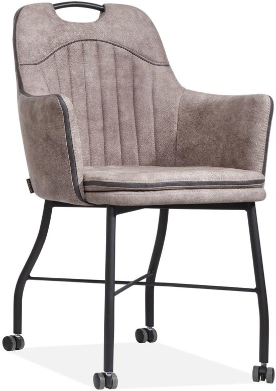 MX Sofa Stoel Floria - Met wielen en armleuning - Luxor Microvezel | bol