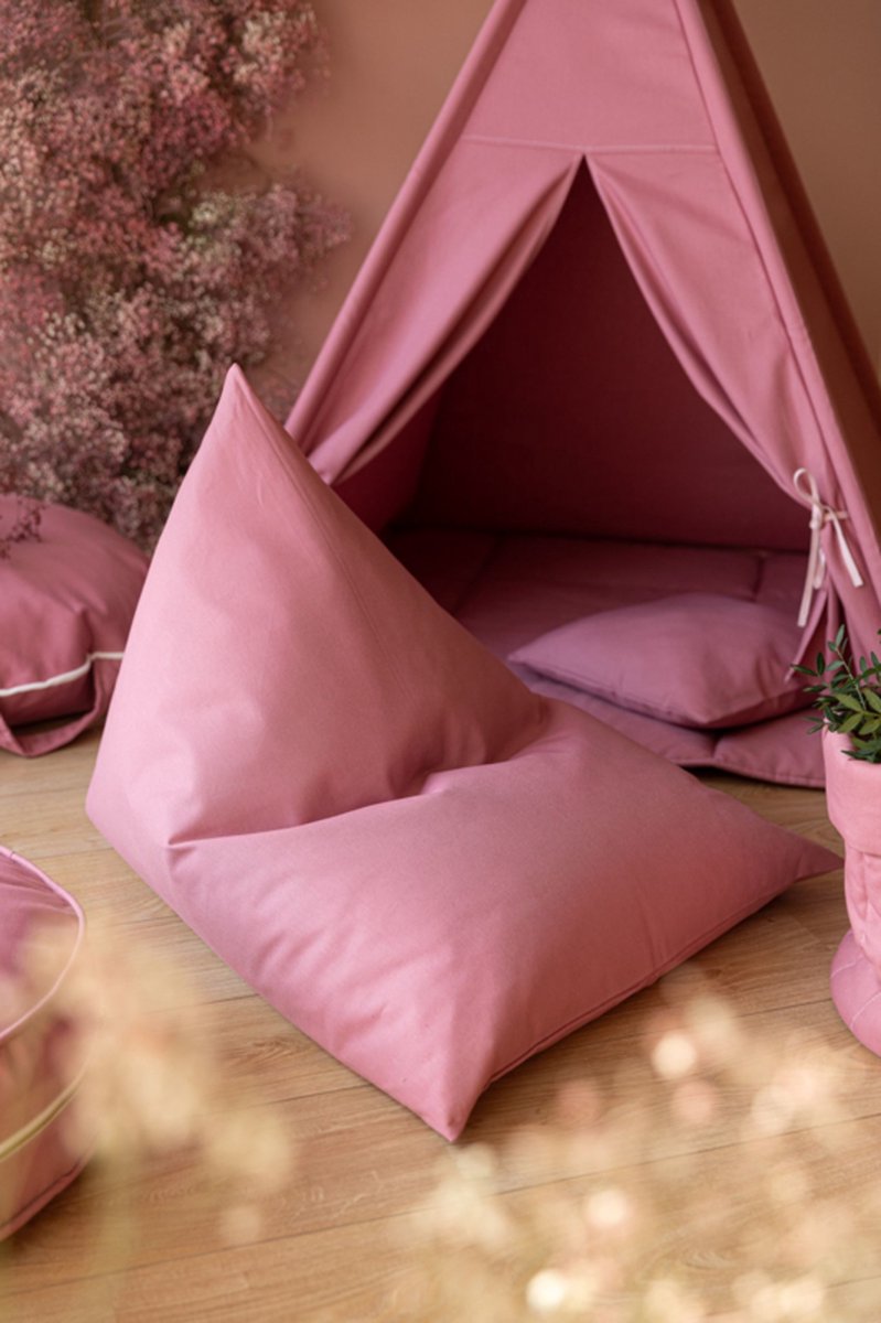Kinder Zitzak Beanbag Kinderkamer Blush Pink Wigiwama - Zitzak Kind ...
