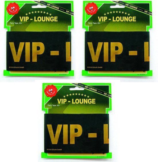 3x stuks markeer afzetlint Vip-Lounge 6 meter - Feestartikelen ...