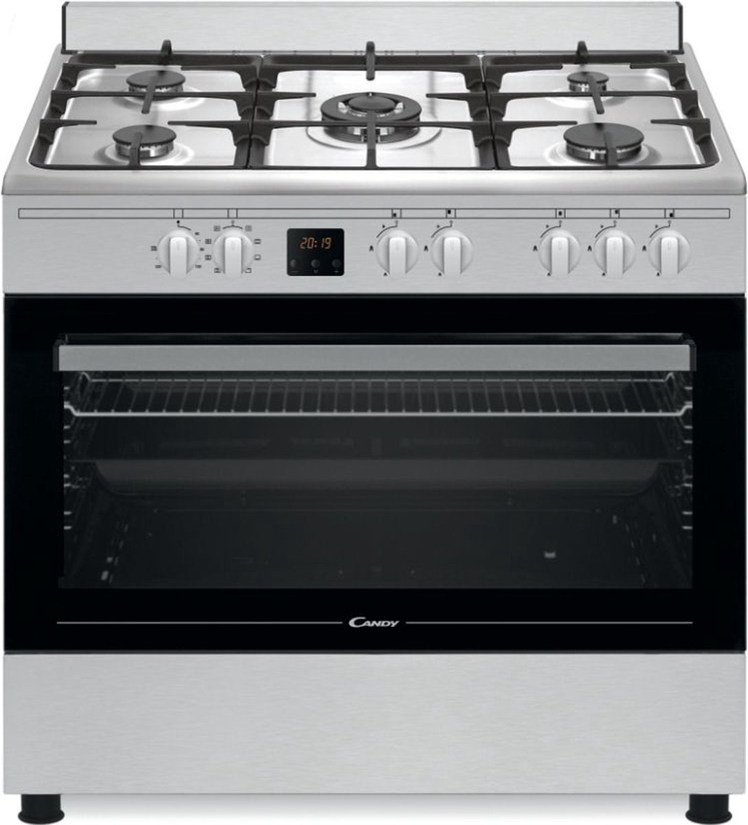 Candy Gasfornuis Met Elektrische Oven | Model CCGMEE9025PX/E | RVS | 90 ...