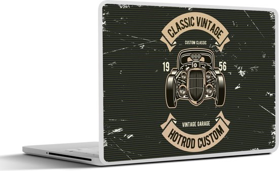 Laptop sticker - 14 inch - Oldtimer auto - Vintage - Tekening ...