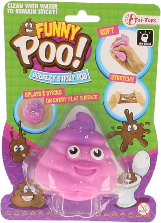 Squeezie Klevende Poo Roze | bol.com