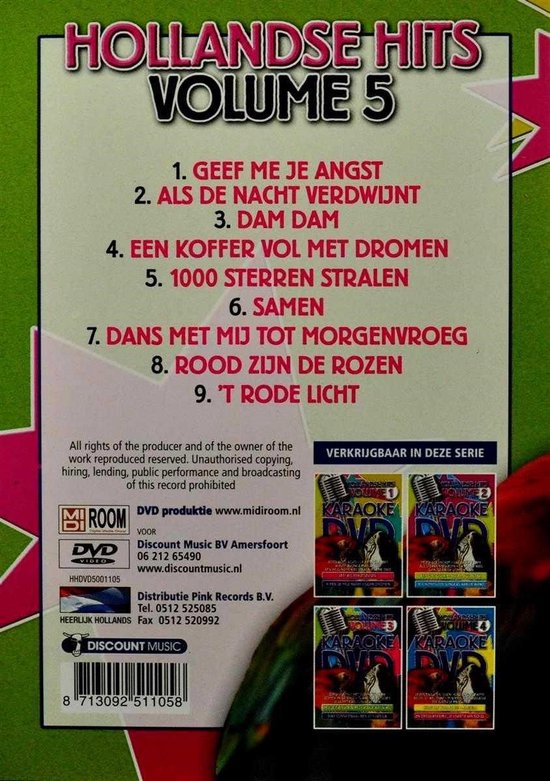 Various Artists - Karaoke DVD: Hollandse Hits Vol. 5 (DVD), various artists | Muziek | bol