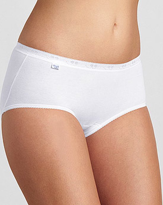 Sloggi dames Basic Midi dames slip - 50 - Wit | bol