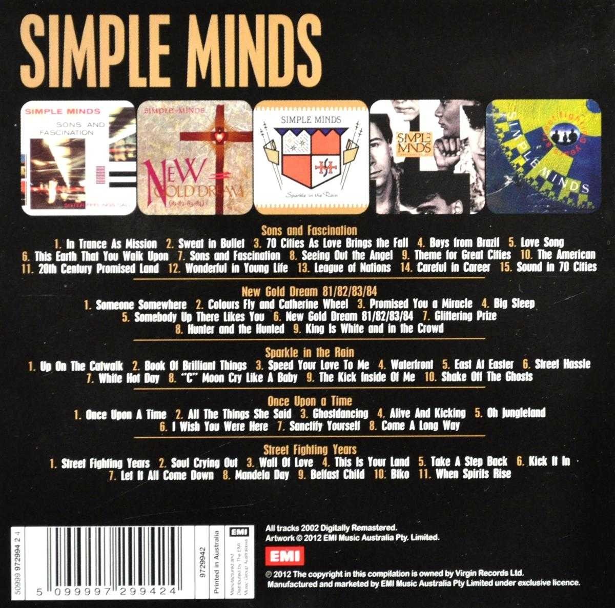 Simple Minds - 5 Album Set (Sons And Fascinat (5 CD), Simple Minds | CD ...