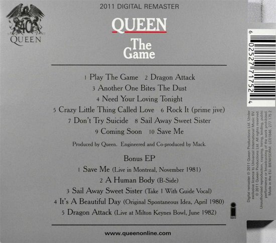 Queen - The Game (2 CD) (Deluxe Edition) (Remastered 2011), Queen | Muziek | bol
