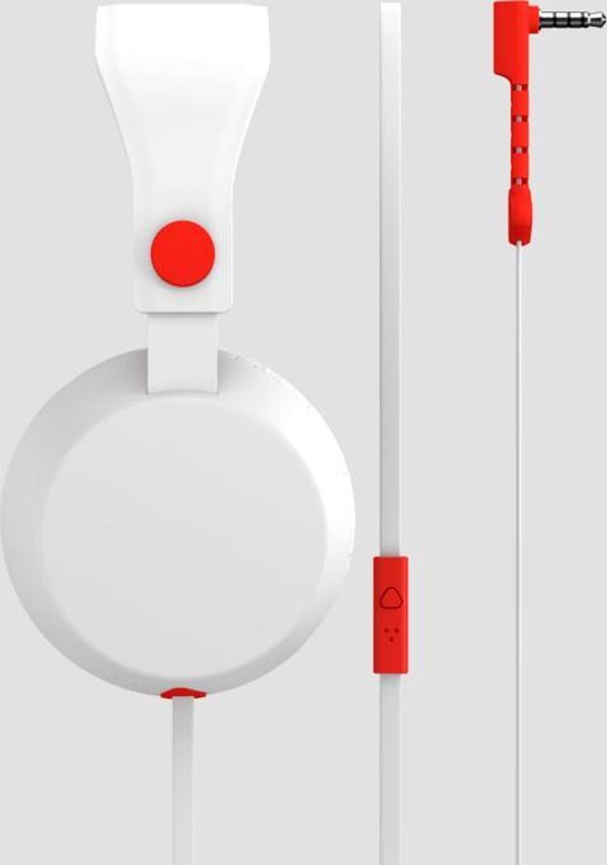 Coloud Knock - On-ear koptelefoon - Wit/Rood | bol