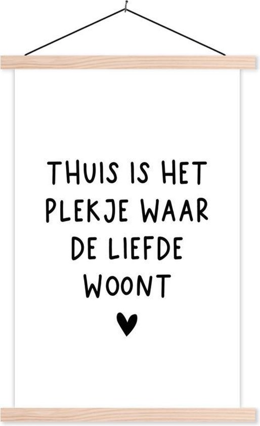 Posterhanger incl. Poster - Schoolplaat - Thuis is het plekje waar de ... Posterhanger incl. Poster - Schoolplaat - Thuis is het plekje waar de ...
