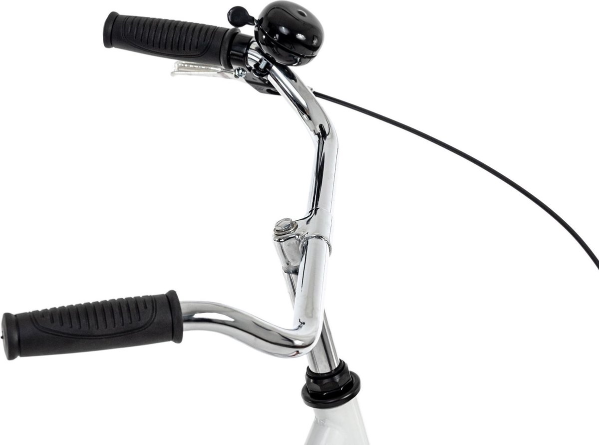 Ks Cycling Fiets Omafiets 28 inch single speed Tussaud wit-rood - 49 cm ...