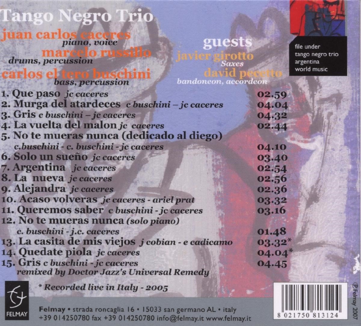 Tango Negro Trio - La Vuelta Del Malon (CD), Tango Negro Trio | CD (album) | Muziek | bol.com