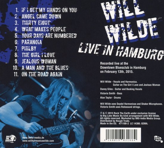 Will Wilde Live In Hamburg - Blues livealbum op CD uit 2015 | bol