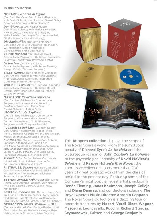 Various Artists - The Royal Opera Collection - 18 Ope (18 Blu-ray ...