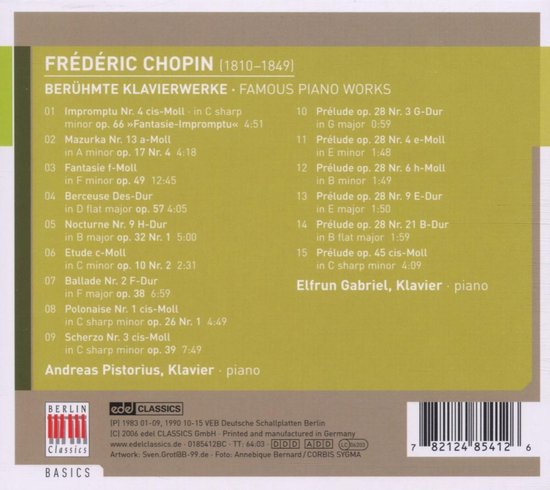 Elfrun Gabriel & Andrea Pistorius - Famous Piano Works (CD), Elfrun ...