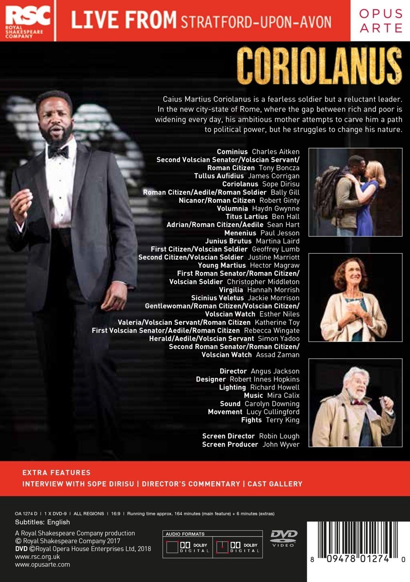 Royal Shakespeare Company - Shakespeare - Coriolanus (DVD), Royal ...
