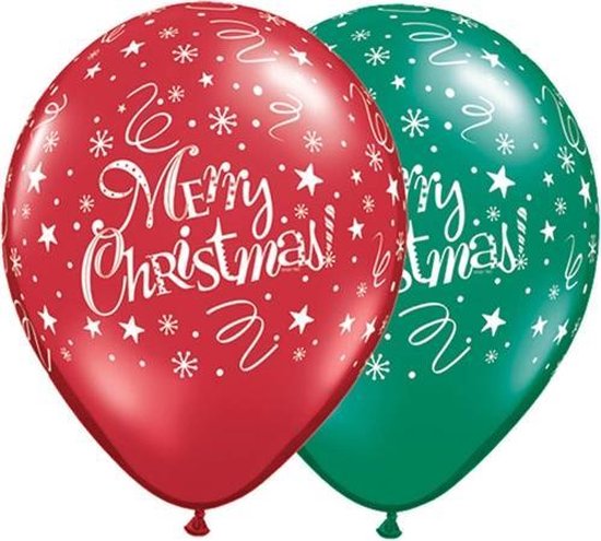 25 ballonnen - merry christmas | bol.com