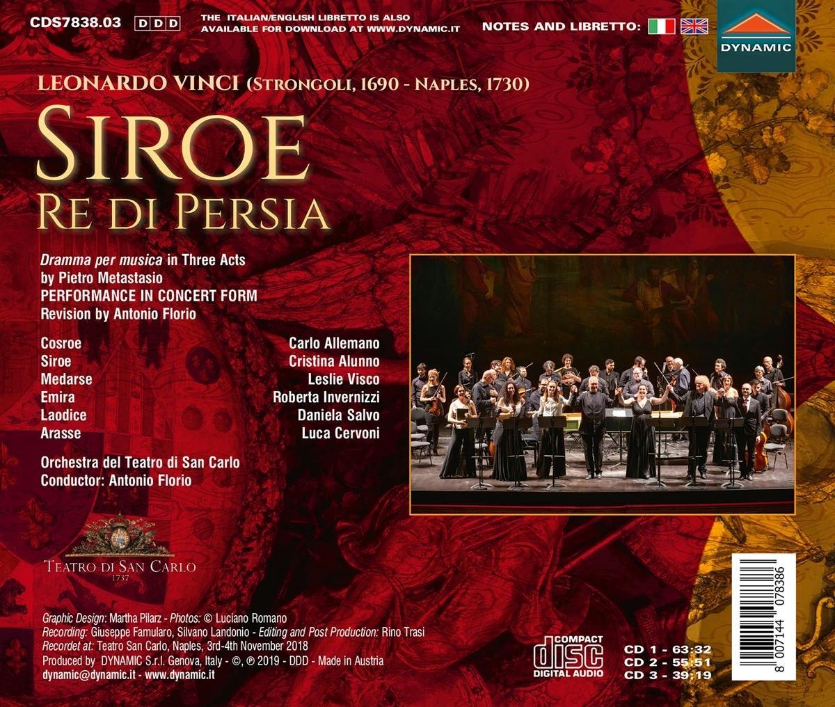 Orchestra De Teatro Di San Carlo, Antonio Florio - Vinci: Siroe, Re Di ...