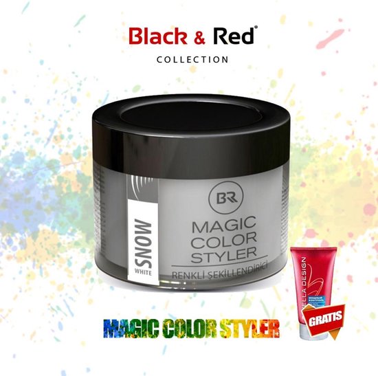 Black&Red Collection Magic Color Styler Haar Wax 100ml - White Snow ...