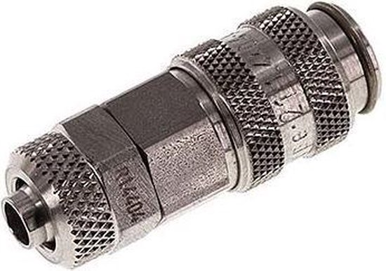 RVS 306L DN 5 Luchtkoppeling Snelkoppeling 6x8 mm Push-On - CLS5-N-SSL ...