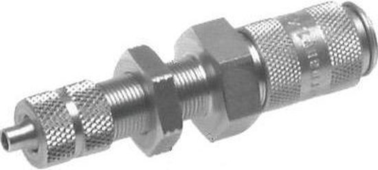 RVS 306L DN 2.7 (Micro) Luchtkoppeling Snelkoppeling 4x6 mm Push-On ...