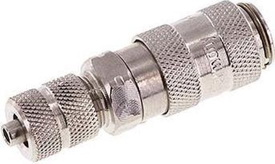 RVS 306L DN 2.7 (Micro) Luchtkoppeling Snelkoppeling 3x4.3 mm Push-On ...