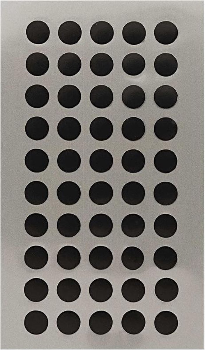 200x Zwarte ronde sticker etiketten 8 mm - Kantoor/Home office stickers ...