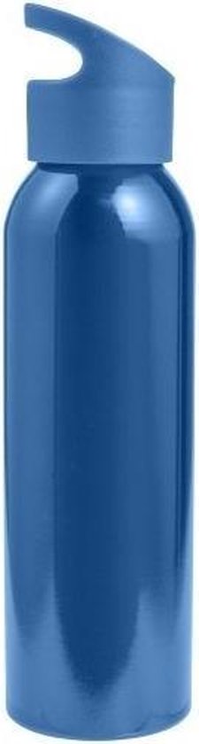Aluminium waterfles/drinkfles 650 ml blauw - bidon | bol