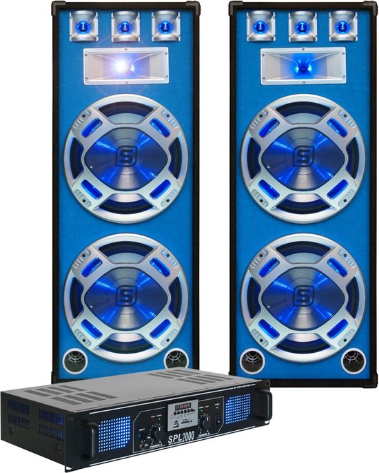 Complete 2000W DJ Set met PA versterker en Disco Luidsprekers | bol.com