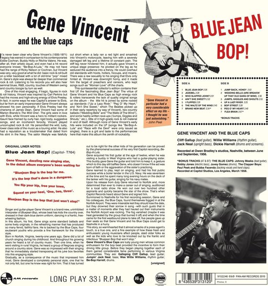 Blue Jean Bop!, Gene & The Blue Caps Vincent | LP (album) | Muziek | bol