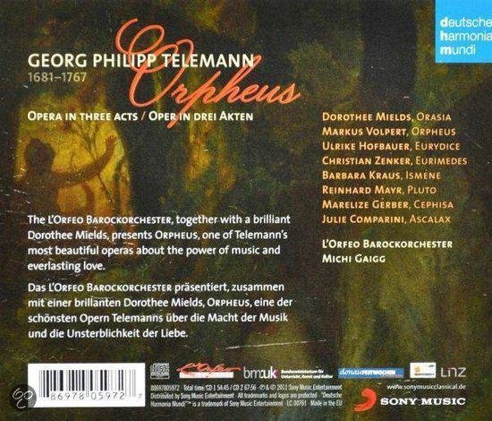 Telemann: Orpheus, L'Orfeo Barockorchester | CD (album) | Muziek | bol
