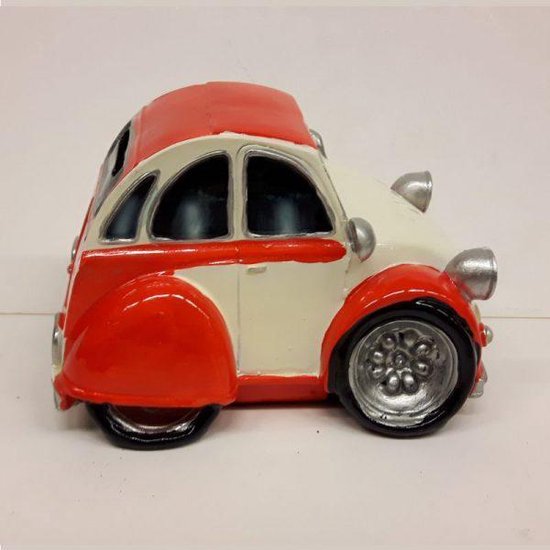 Spaarpot auto Citroen 2CV eend rood wit | bol